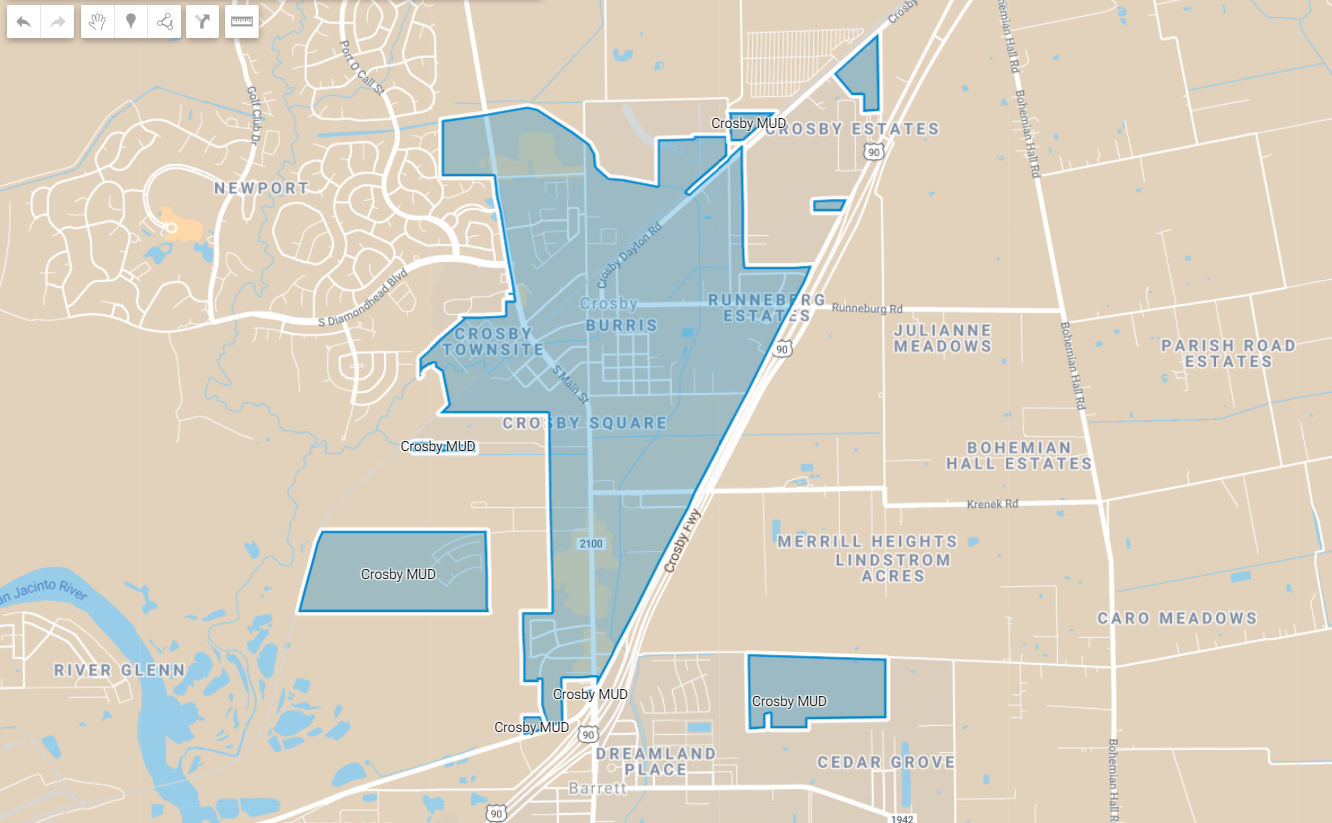 District Map - Crosby Municipal Utility District (Crosby MUD)